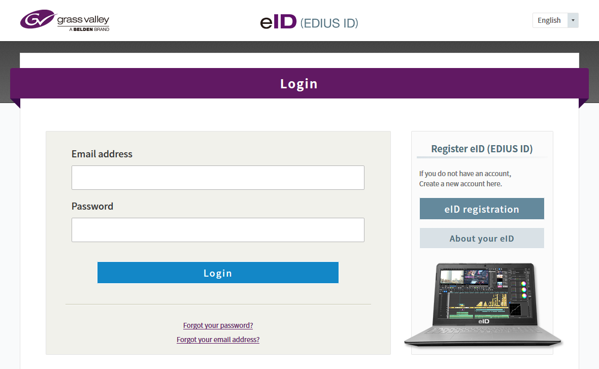 EDIUS ID (eID) Help - EDIUS